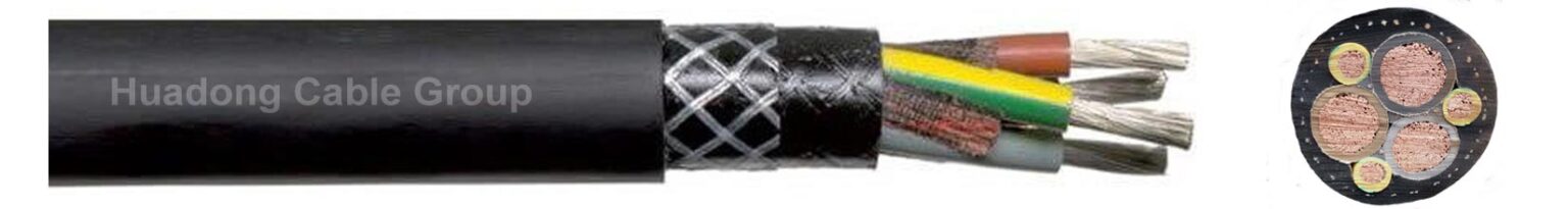 Flexible Trailing Rubber Cable With Composite Fiber Optic Core ...